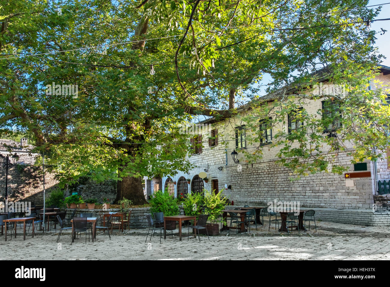 Monodendri village. Zagoria, Greece Stock Photo - Alamy