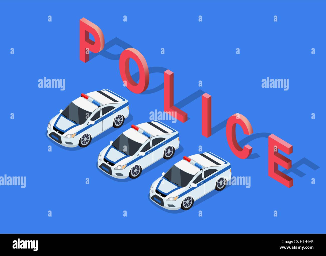 Police car top view isolated hi-res stock photography and images - Alamy