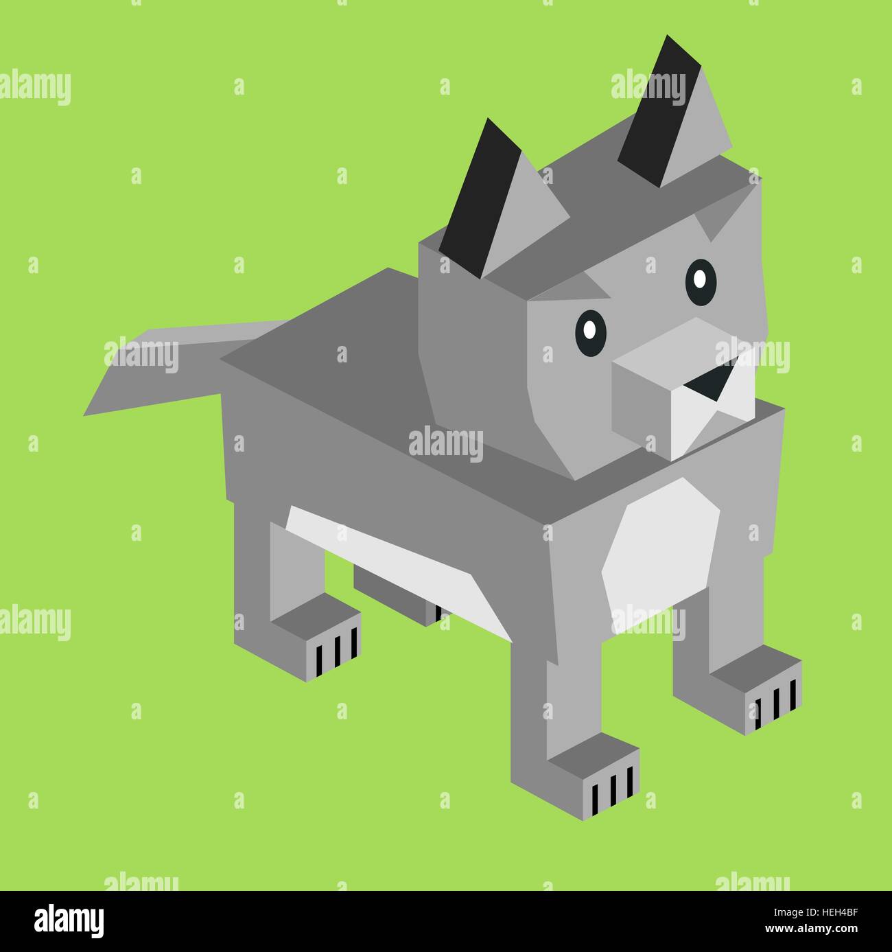 Papercraft Minecraft Wolf