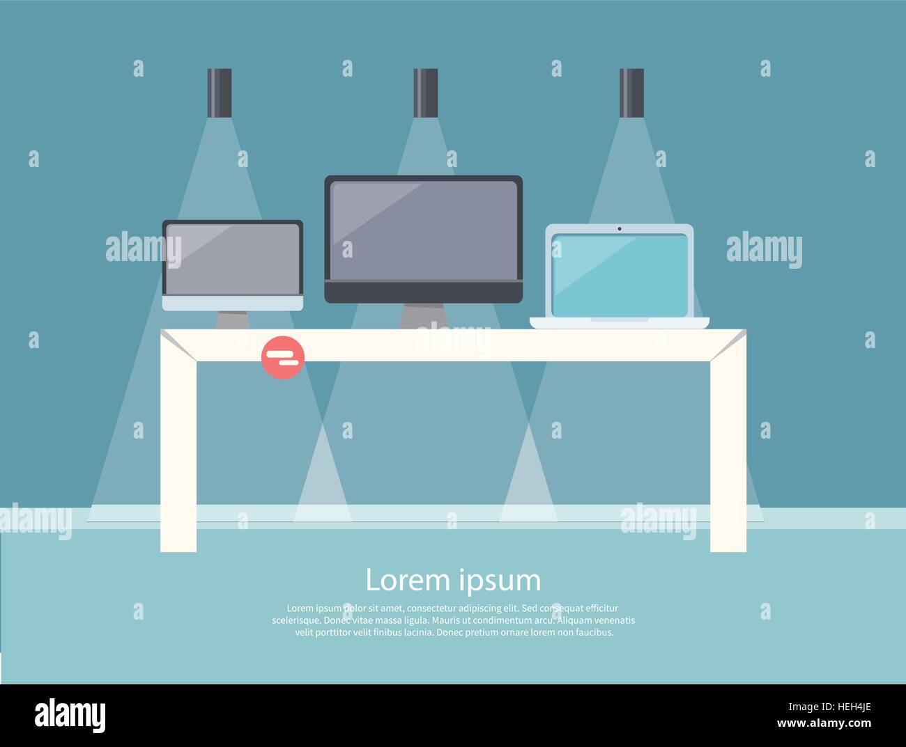 Sale of technology design flat store. Screen sale, monitor digital sale ...