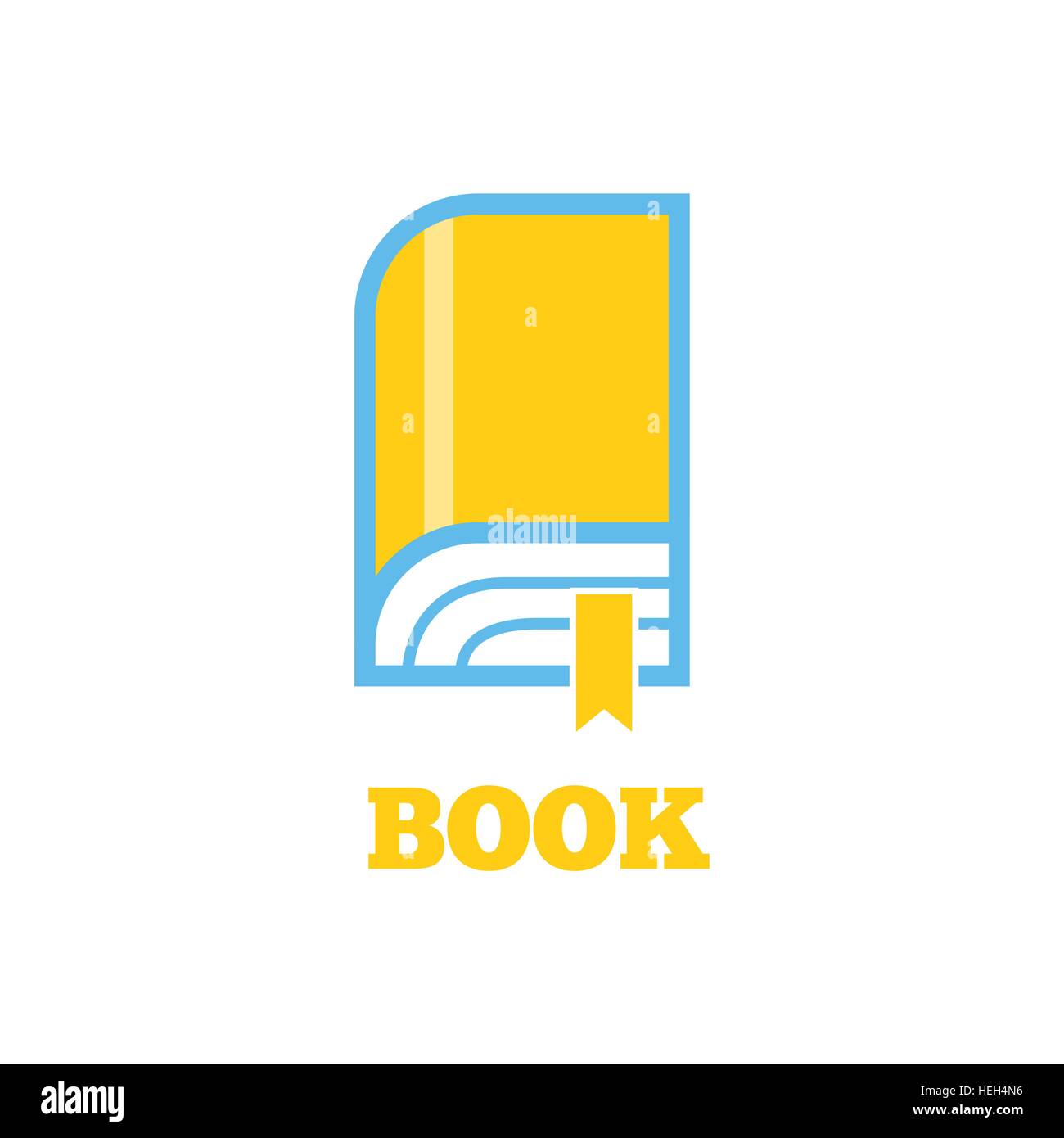 New book logo icon flat style design. Book logo. New book cover, modern ...