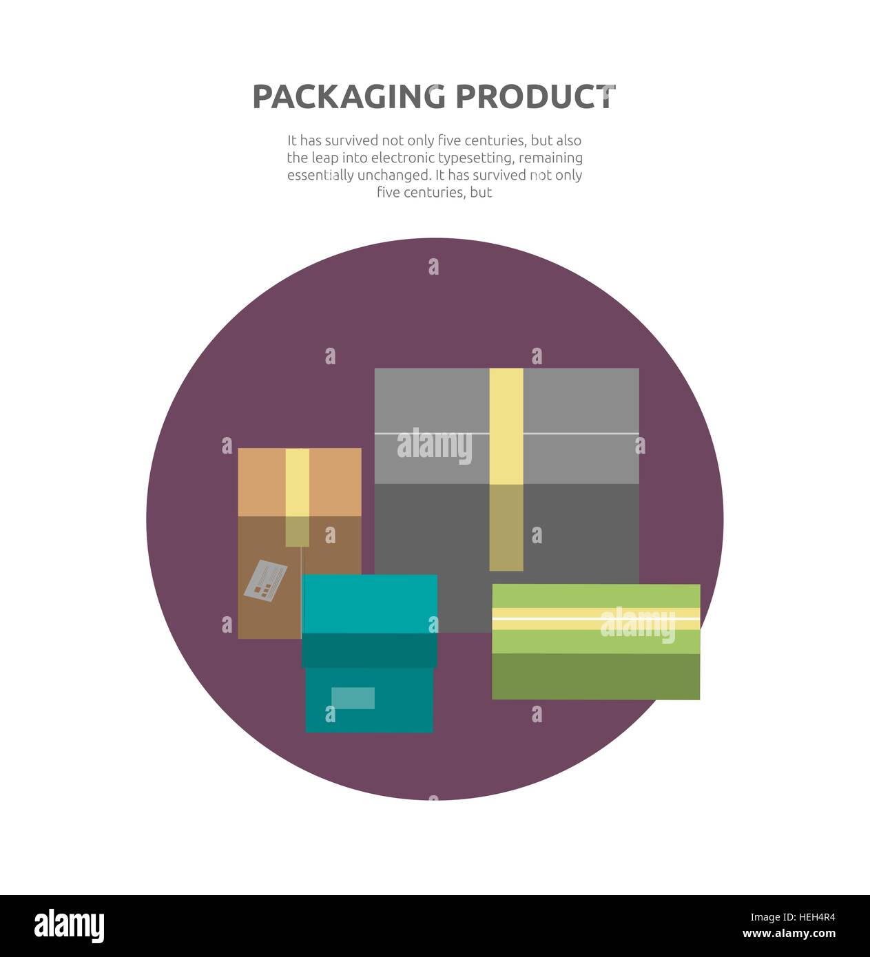 Packing product boxes icon design style. Box delivery, package service ...