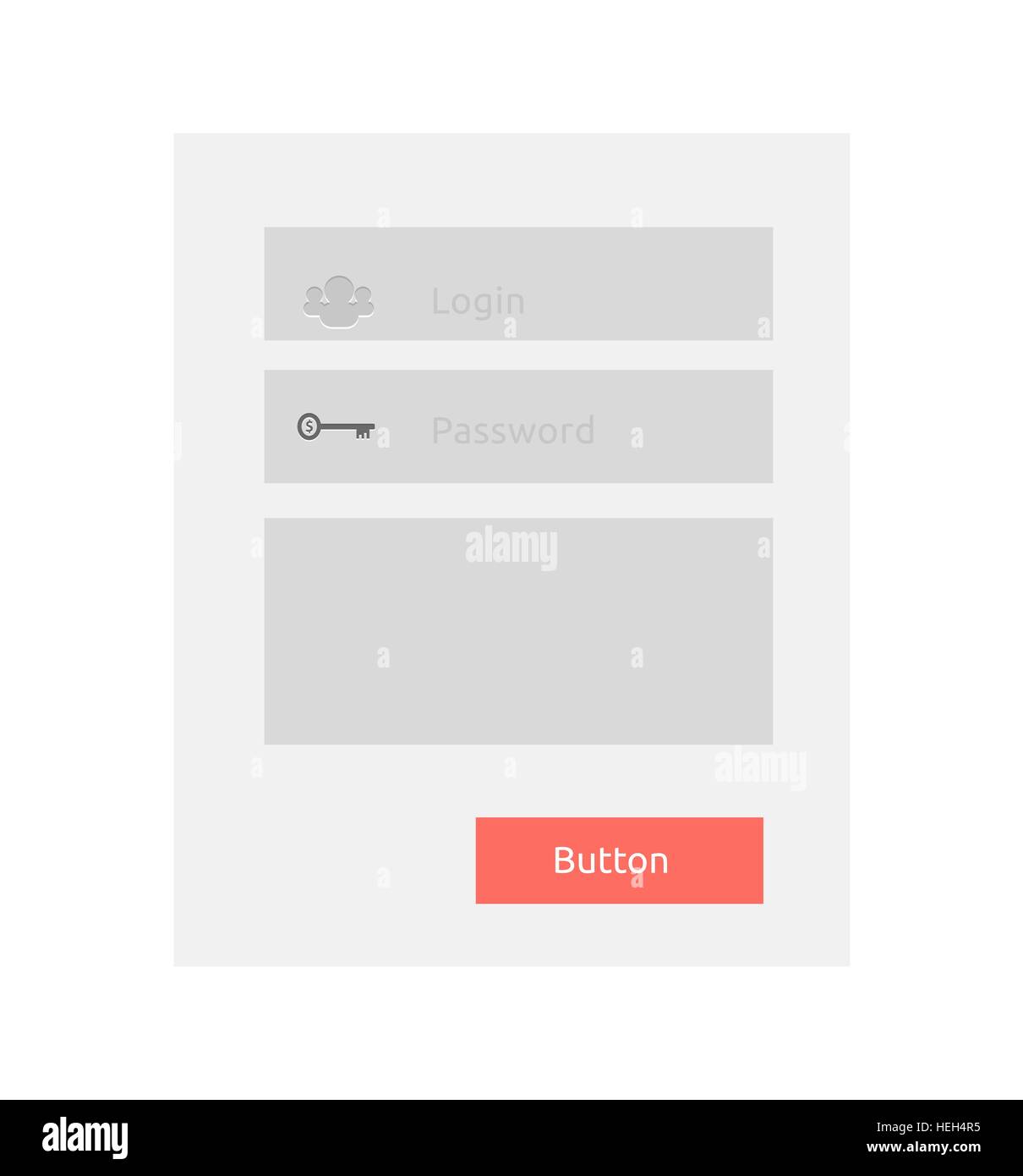 Website element login and password. Password login website, register ...