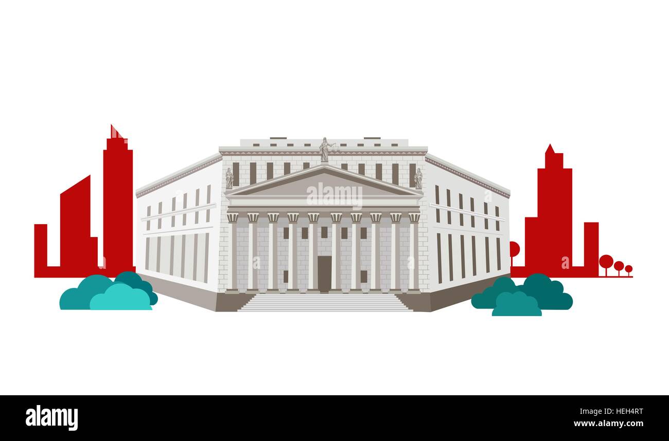 Supreme court concept icon flat design. Justice and law, legal decision ...