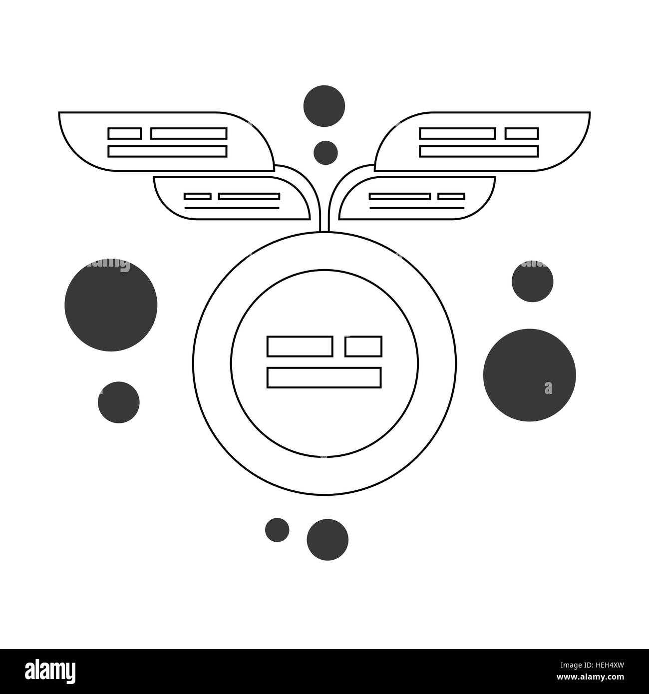 Mind mapping design flat concept. Diagram and map, mind power, brain ...