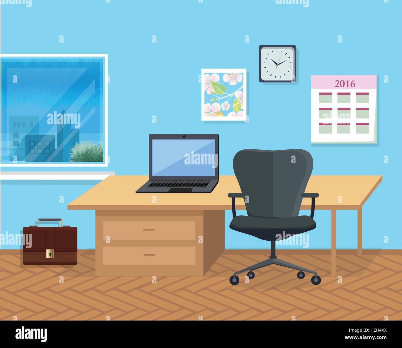 Interior Office Room. Illustration for Design. Modern office interior ...