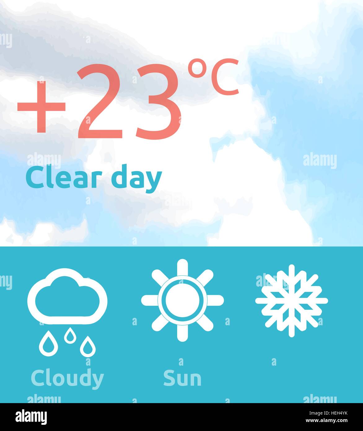 Weather web element banner design. Weather forecast, rain and sun ...