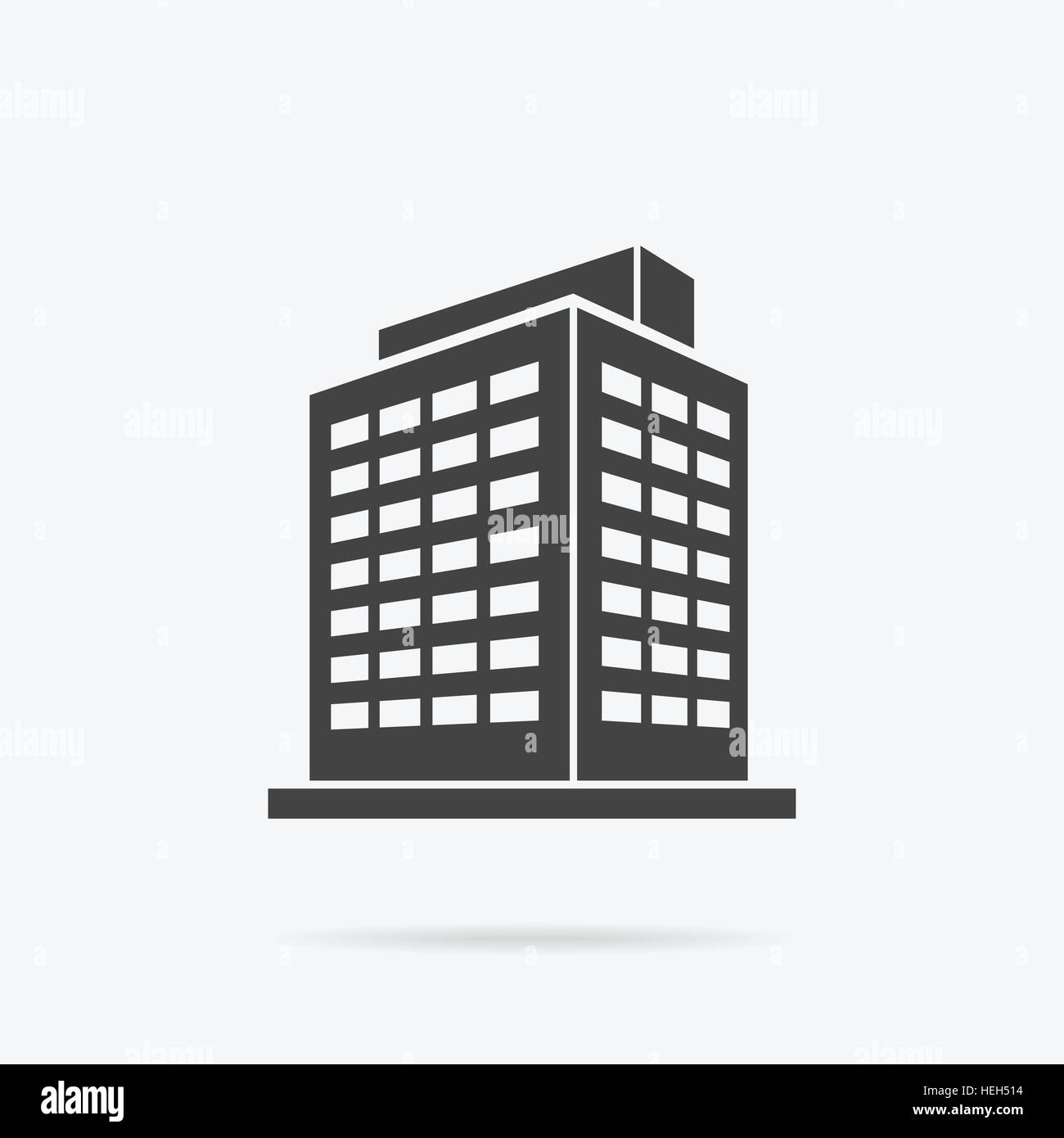 Office Building Icon Black