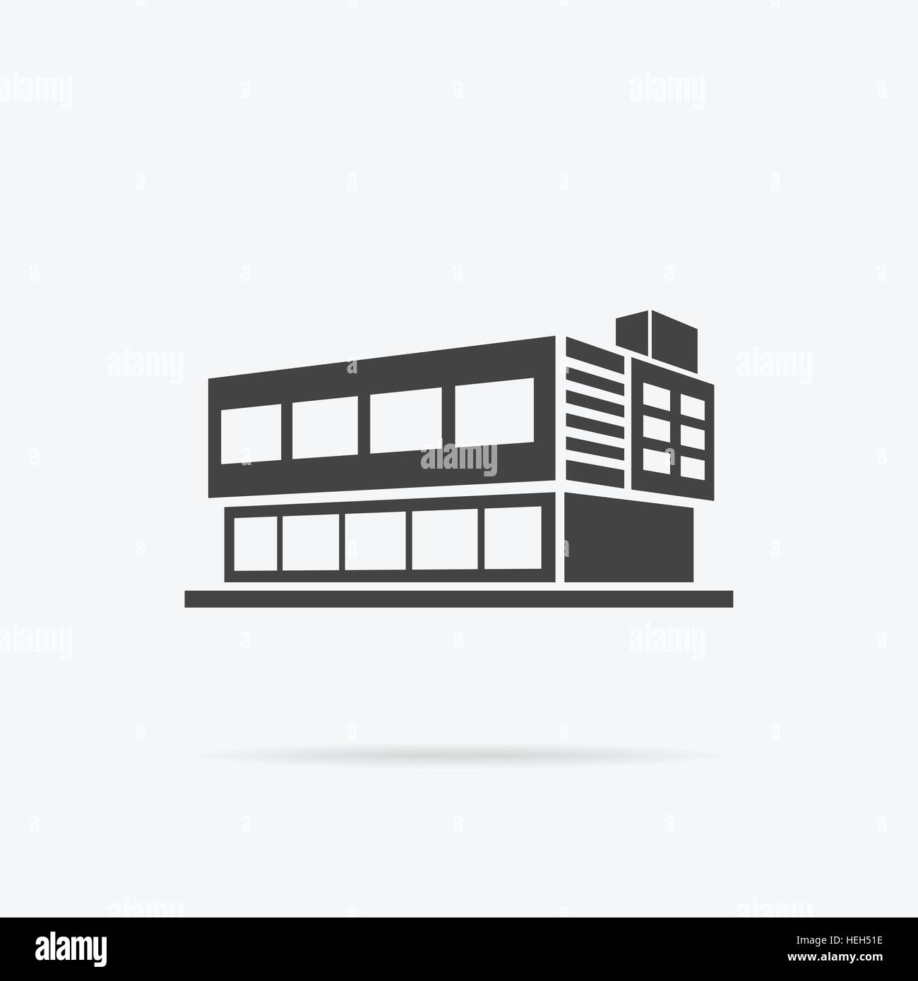 Skyscraper logo building icon. Black building and isolated skyscraper ...