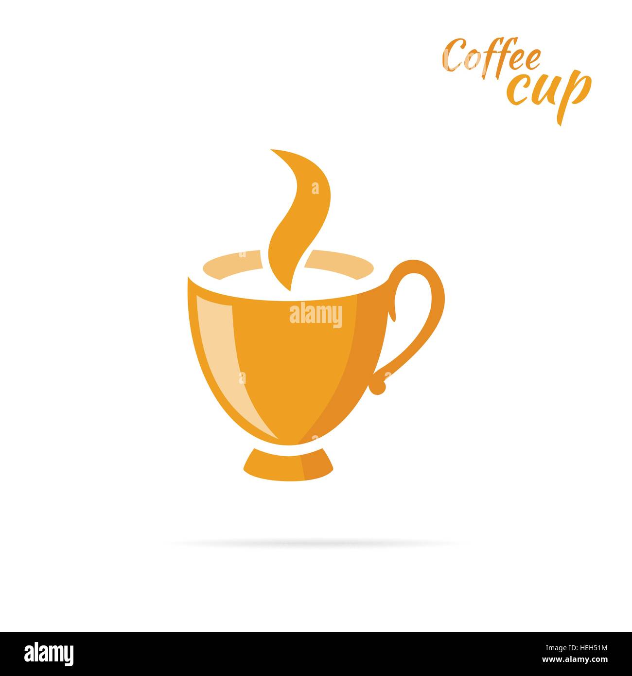 Coffee cup logo design flat isolated. Cafe logo icon shop, espresso ...