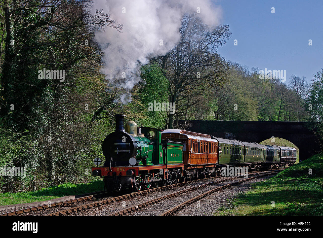 SECR C Class No 592 on Bluebell Railway Stock Photo - Alamy