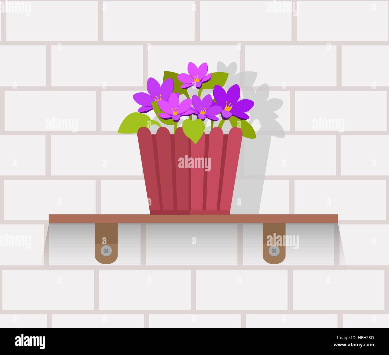 Houseplant design flat concept. House plant pot isolated, indoor plants ...