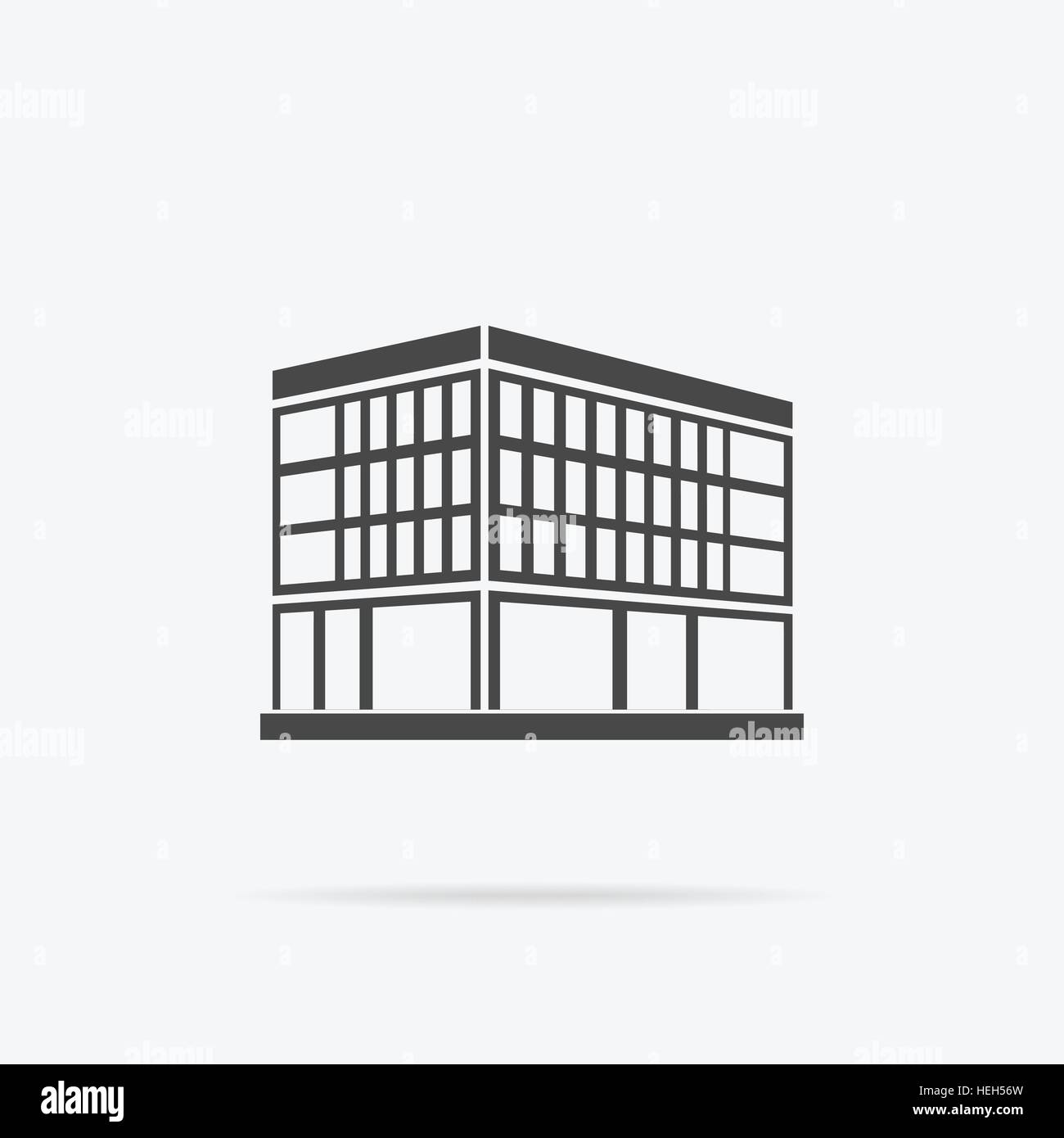 Skyscraper logo building icon. Black building and isolated skyscraper ...