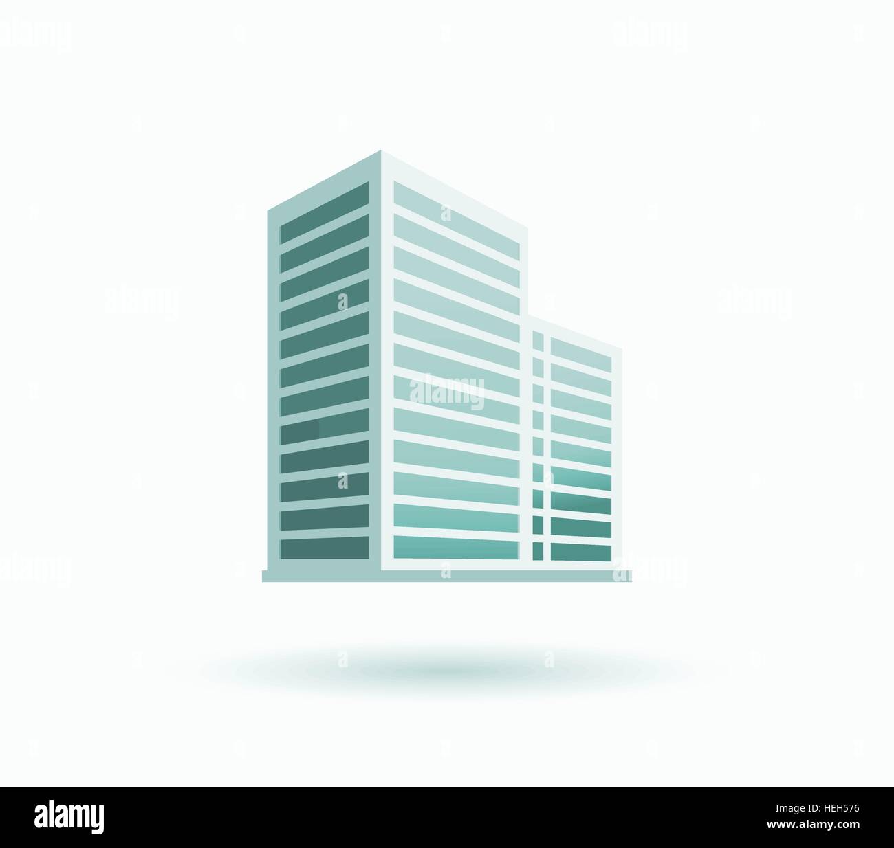 Skyscraper logo building icon. Black building and isolated skyscraper ...