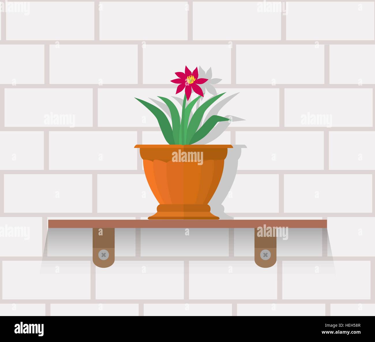 Houseplant design flat concept. House plant pot isolated, indoor plants ...