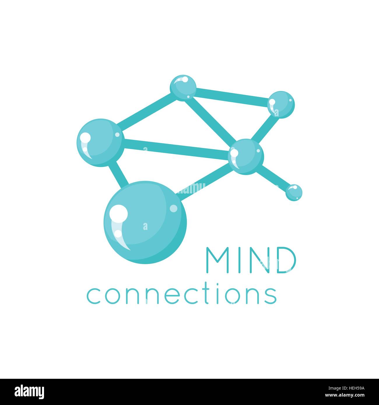 Mind connection logo science design. Science and mind logo, technology ...
