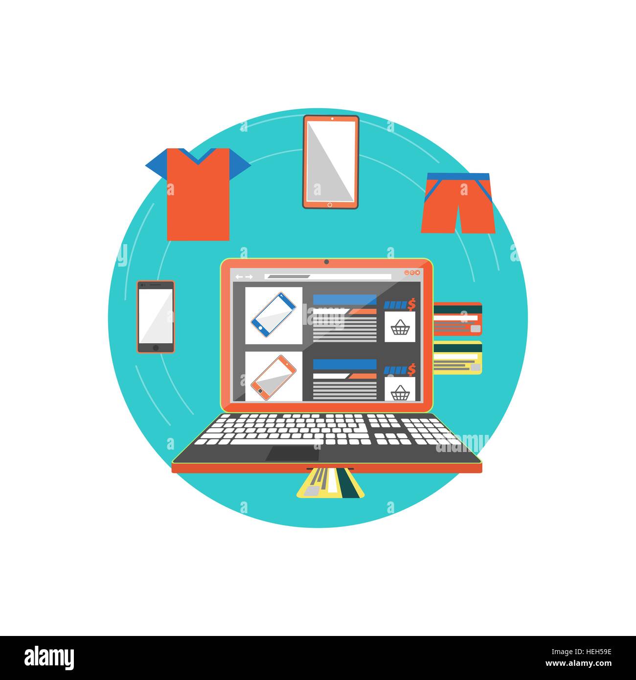 Mobile phones store Stock Vector Images - Alamy