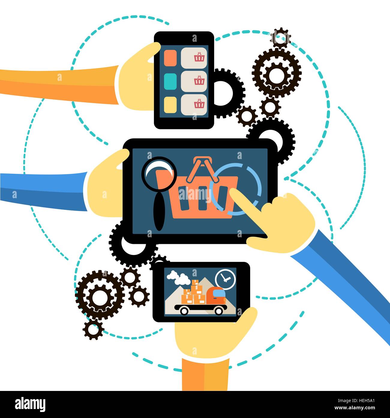 Global digital interconnection Stock Vector Images - Alamy