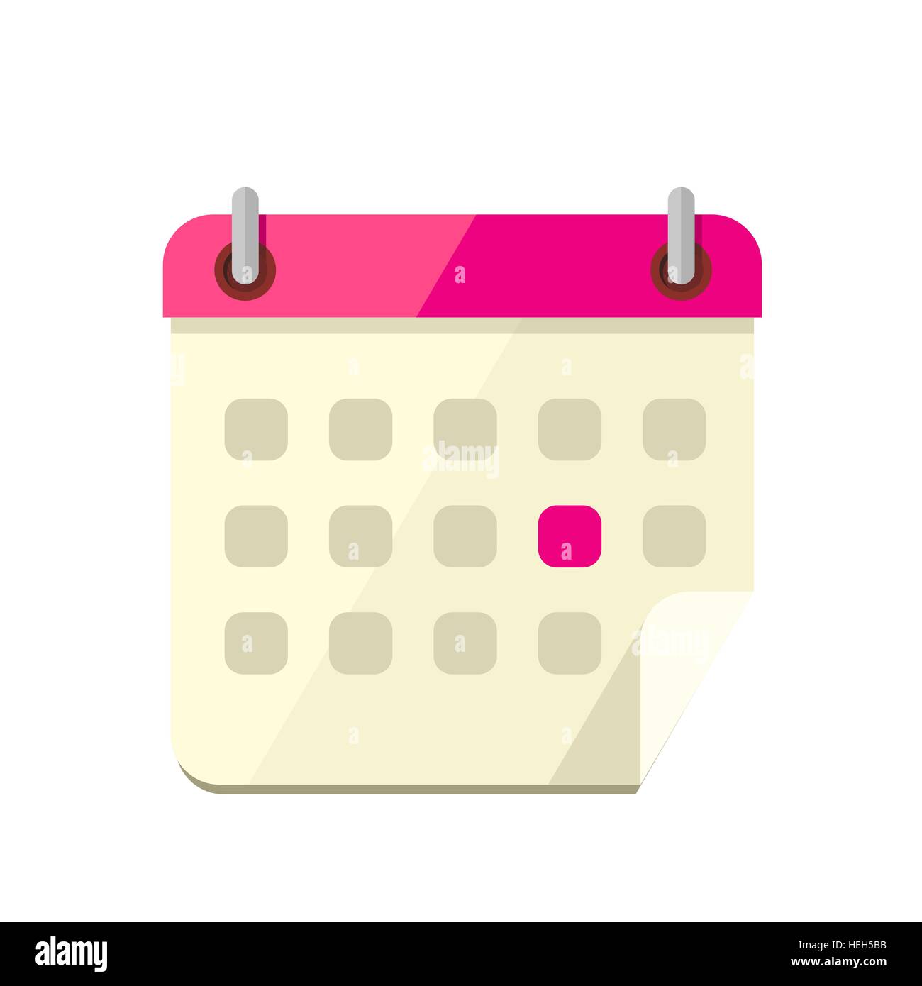 Calendar app icon flat style design. Calendar icon page, monthly ...
