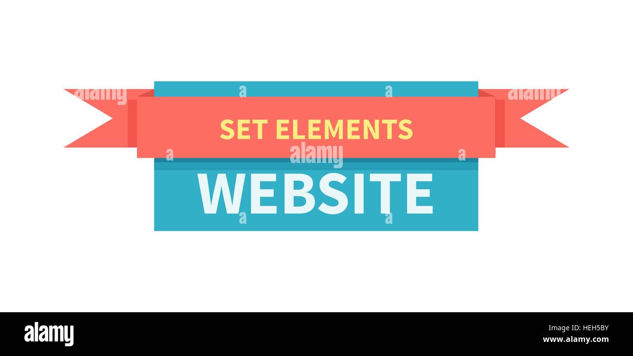 Badge ribbon website element isolated. Web element for a website, badge ...