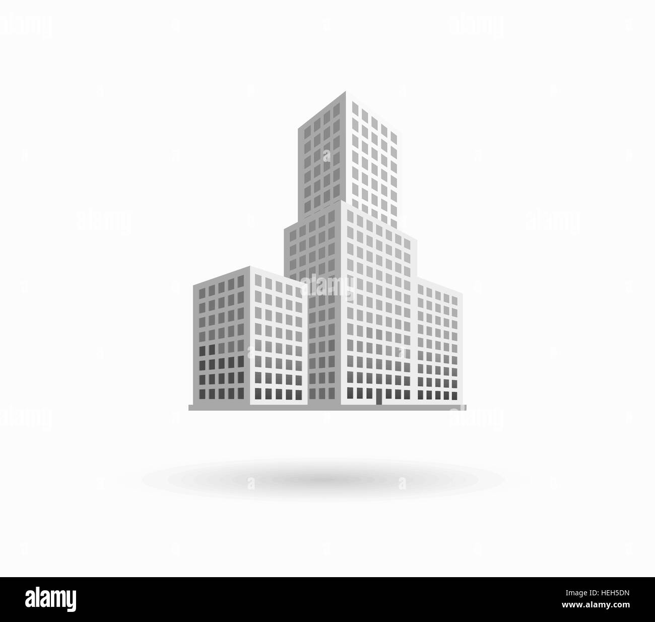 Vector isometric skyscraper icon Black and White Stock Photos & Images ...