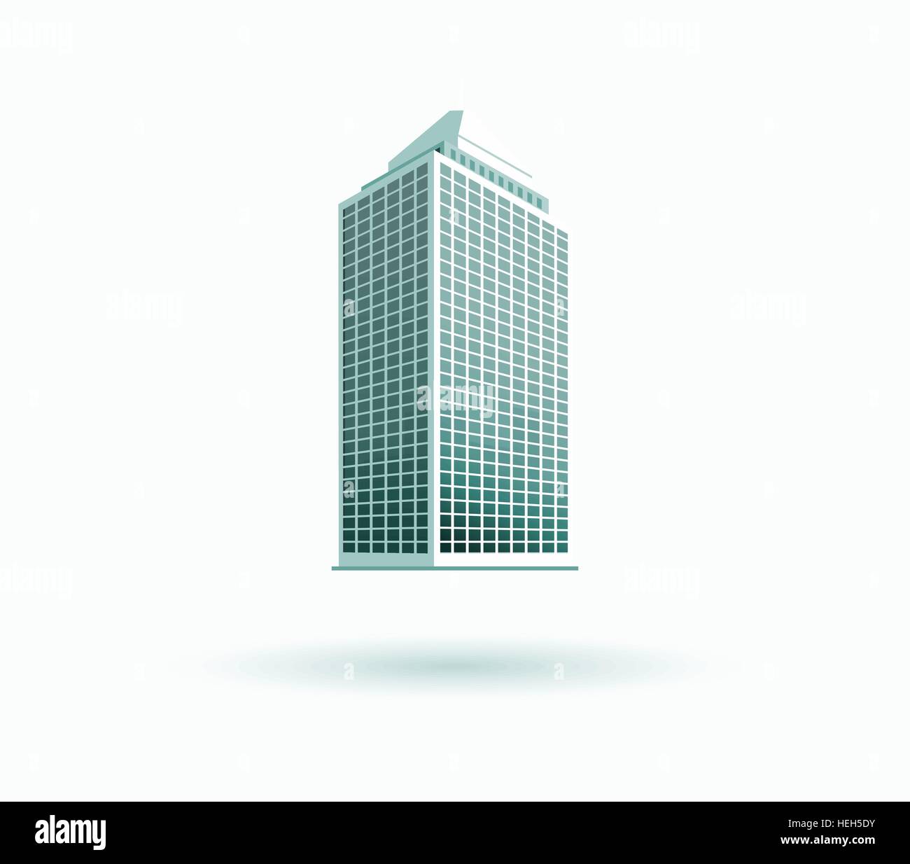 Skyscraper logo building icon. Black building and isolated skyscraper ...
