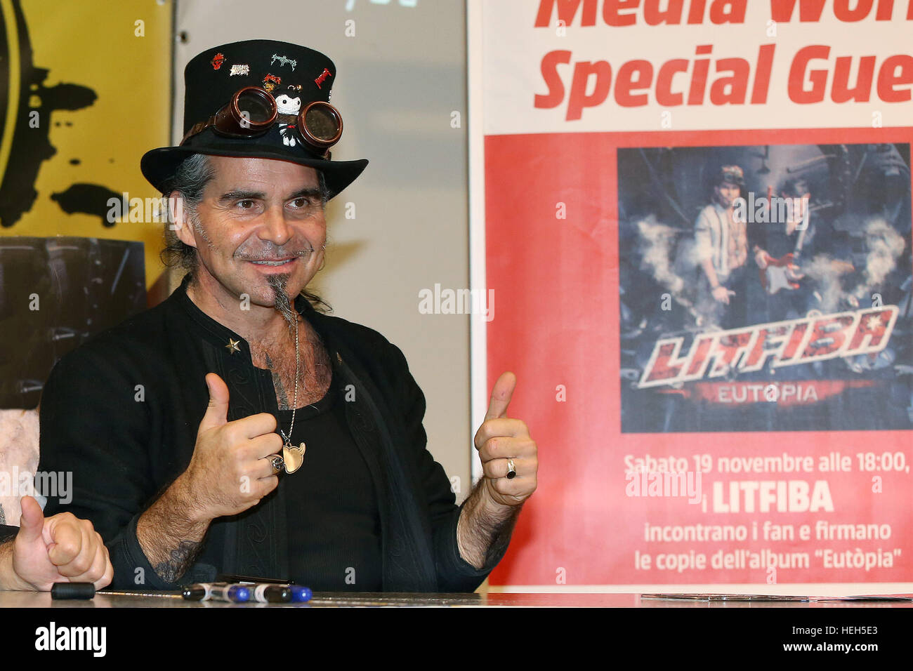 Litfiba rock band members, Piero Pelu and Ghigo Renzulli present and ...