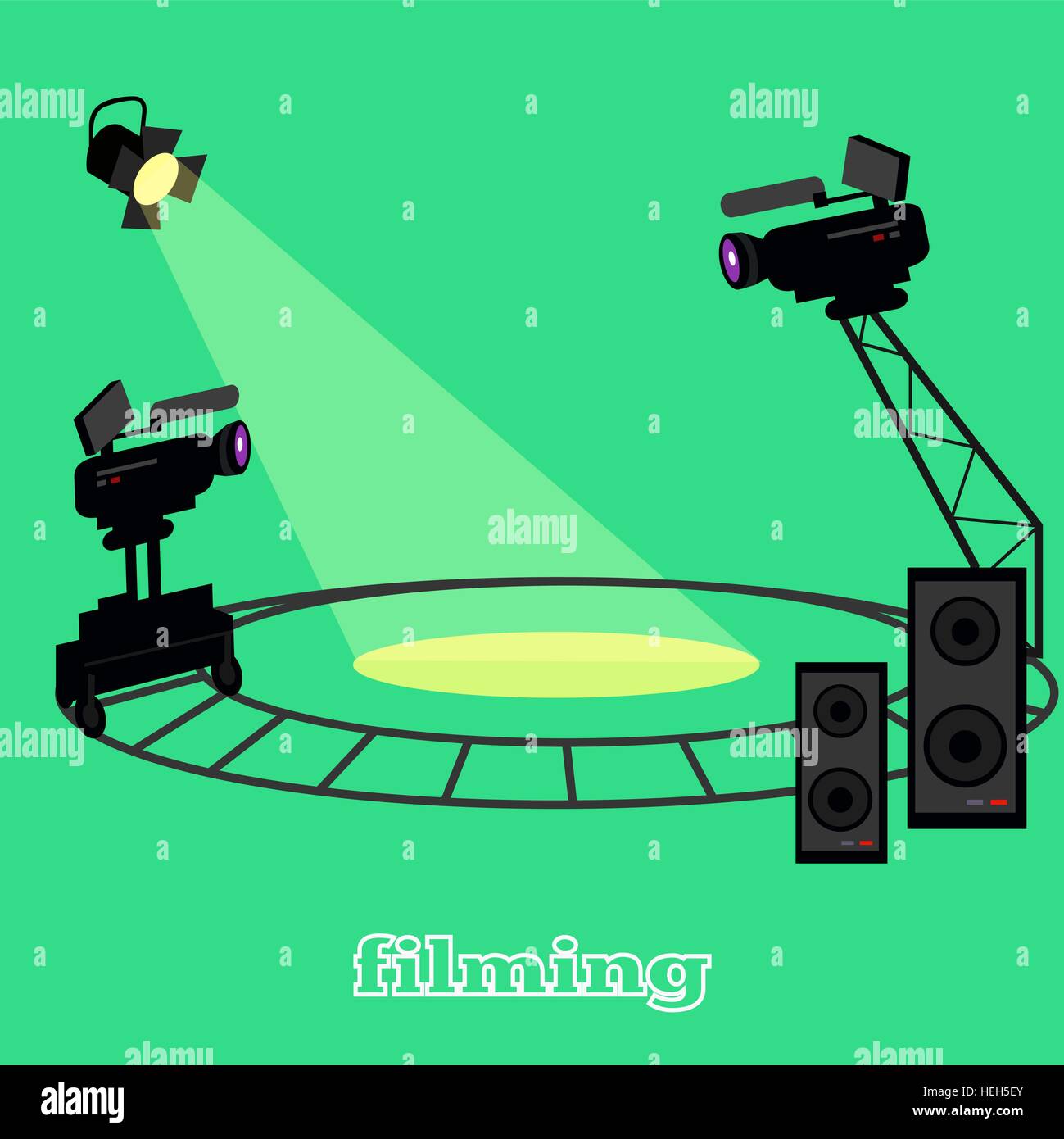 Filming in a studio Stock Vector Images - Alamy