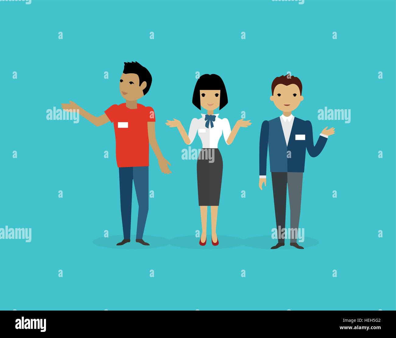 Sales team people group flat style. Sales person, salesman and sales ...