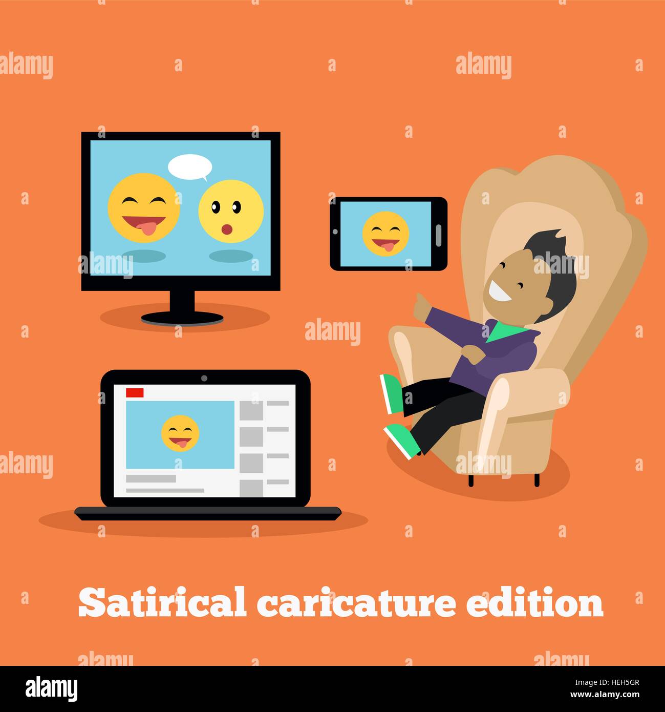 Satirical illustration Stock Vector Images - Alamy