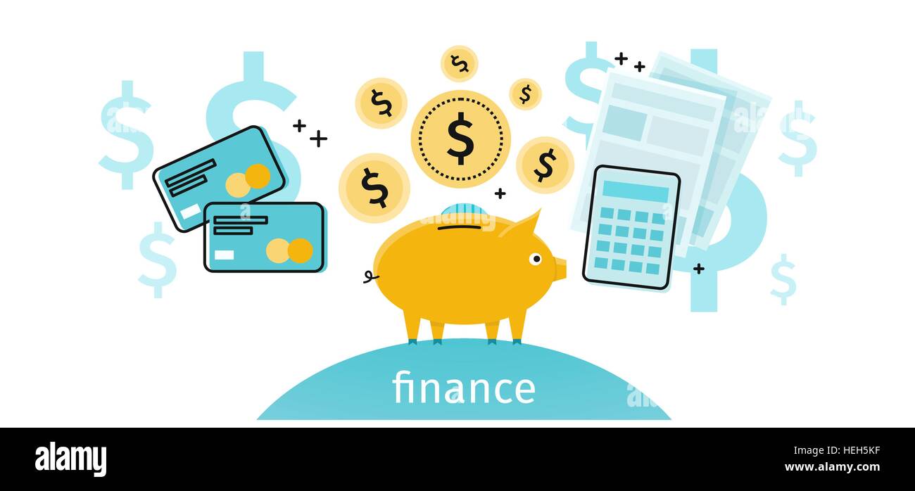 Finance Concept Banner Design Flat. Finance concept banner design flat ...