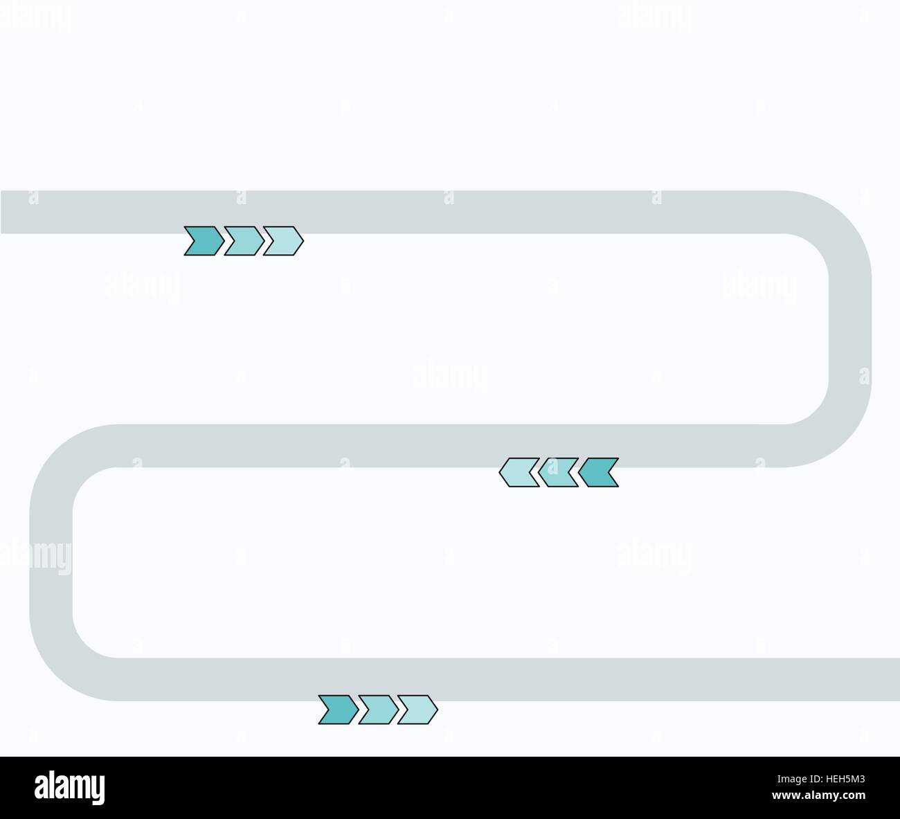 Silver asphalt road isolated on white background. Vector illustration ...