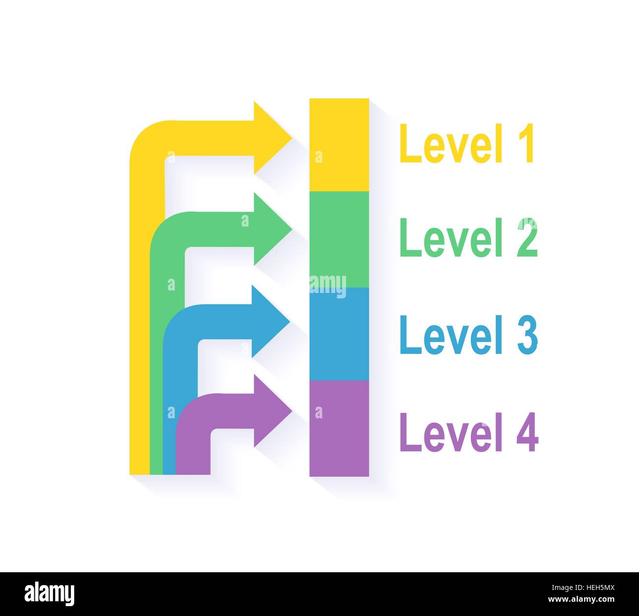 Level Chart with Colored Arrows. Level chart with colored arrows ...
