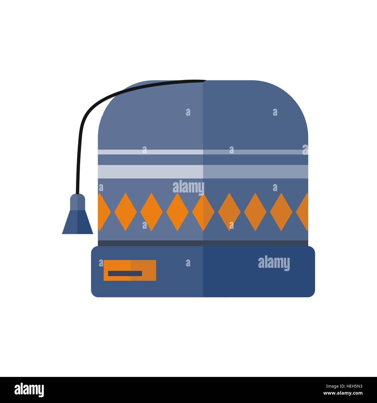 Winter Hat Isolated. Winter blue wool hat icon. Knitted winter woolen ...