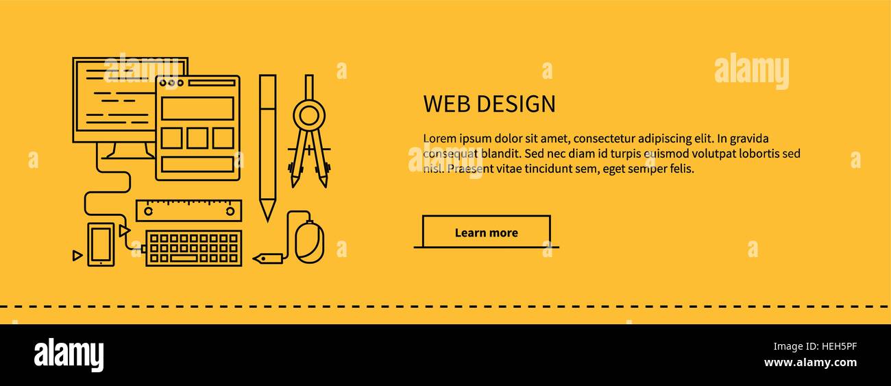 Design graphic work space flat. Web design workplace, technology and ...