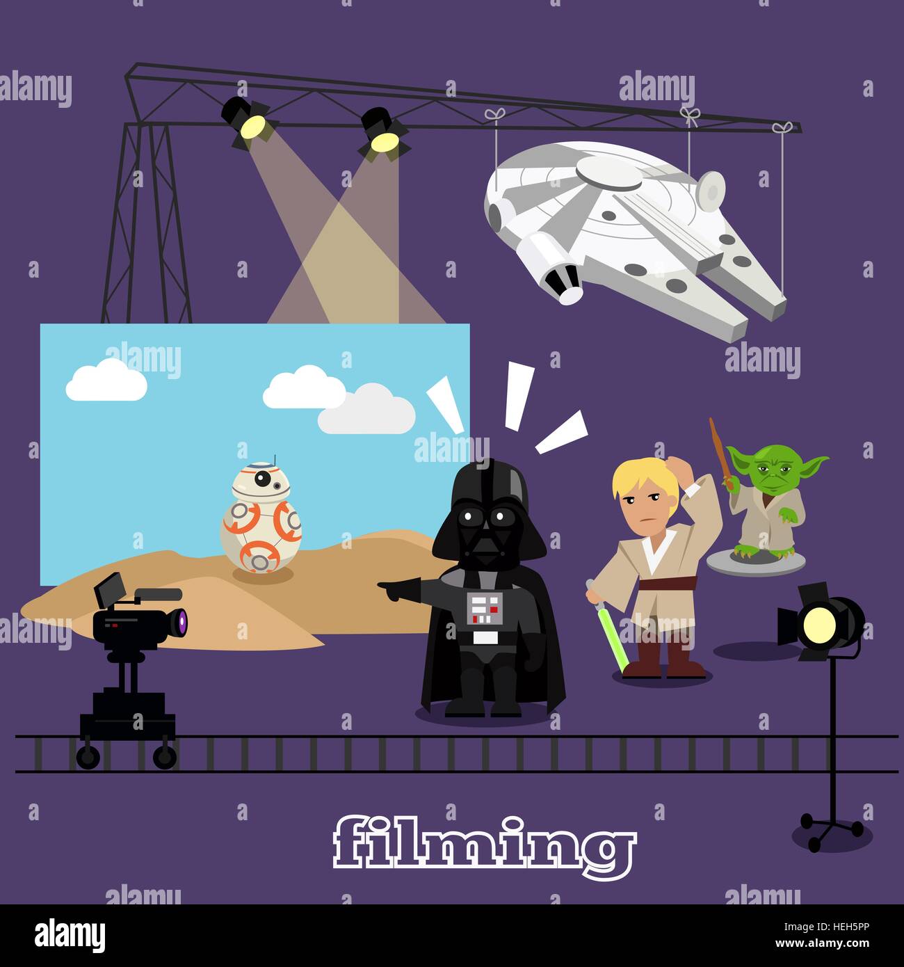 Film shootings camera and projector. Equipment for filming ...