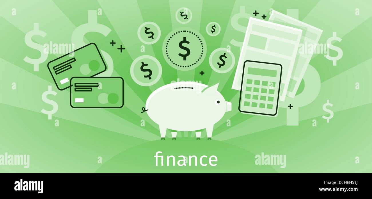 Finance Concept Banner Design Flat. Finance concept banner design flat ...