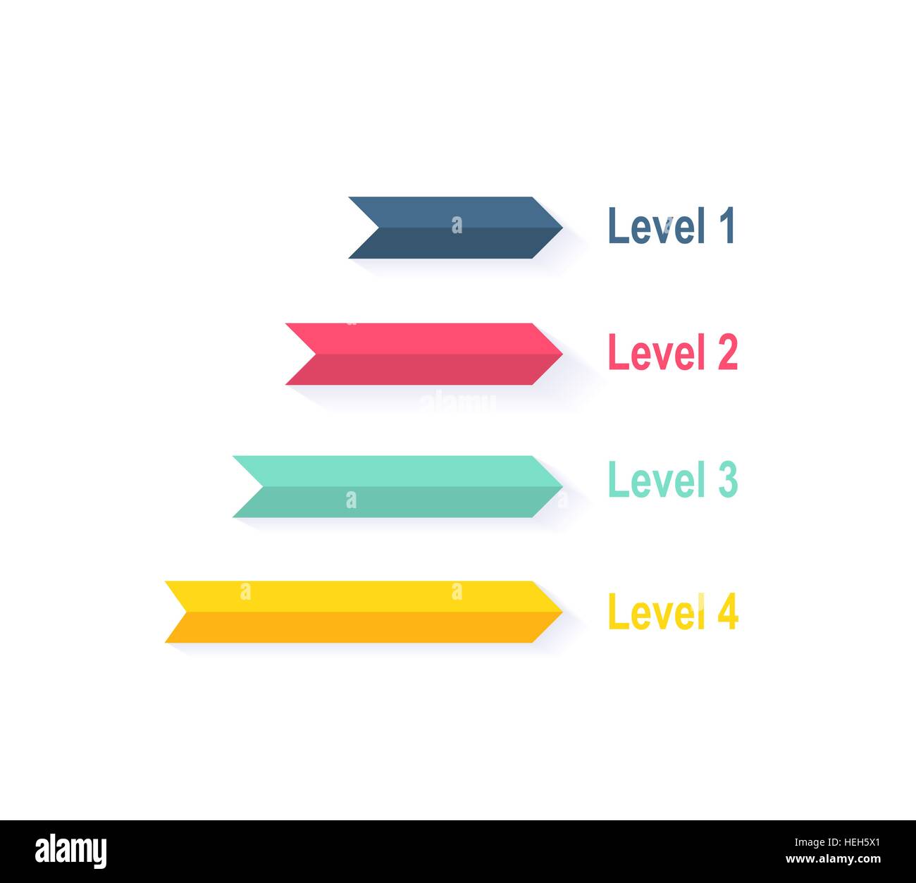 Level Chart with Colored Arrows. Level chart with colored arrows ...