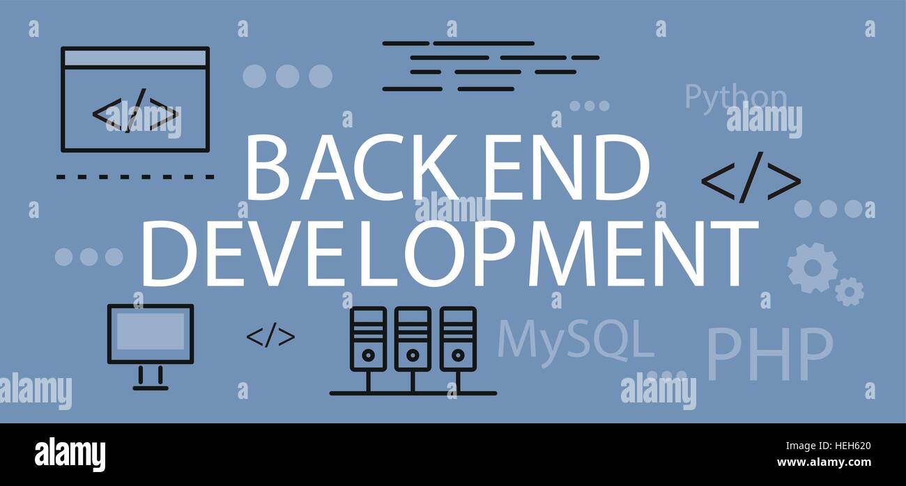 Back end Development Banner Concept. Back end development banner ...