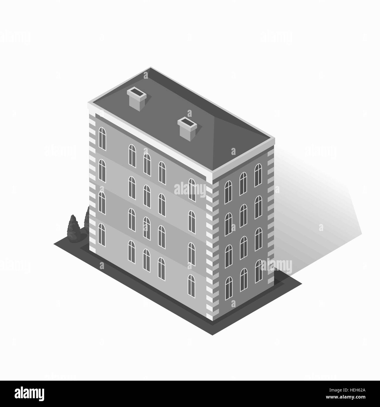 Skyscraper logo building icon. Building and isolated skyscraper, tower ...