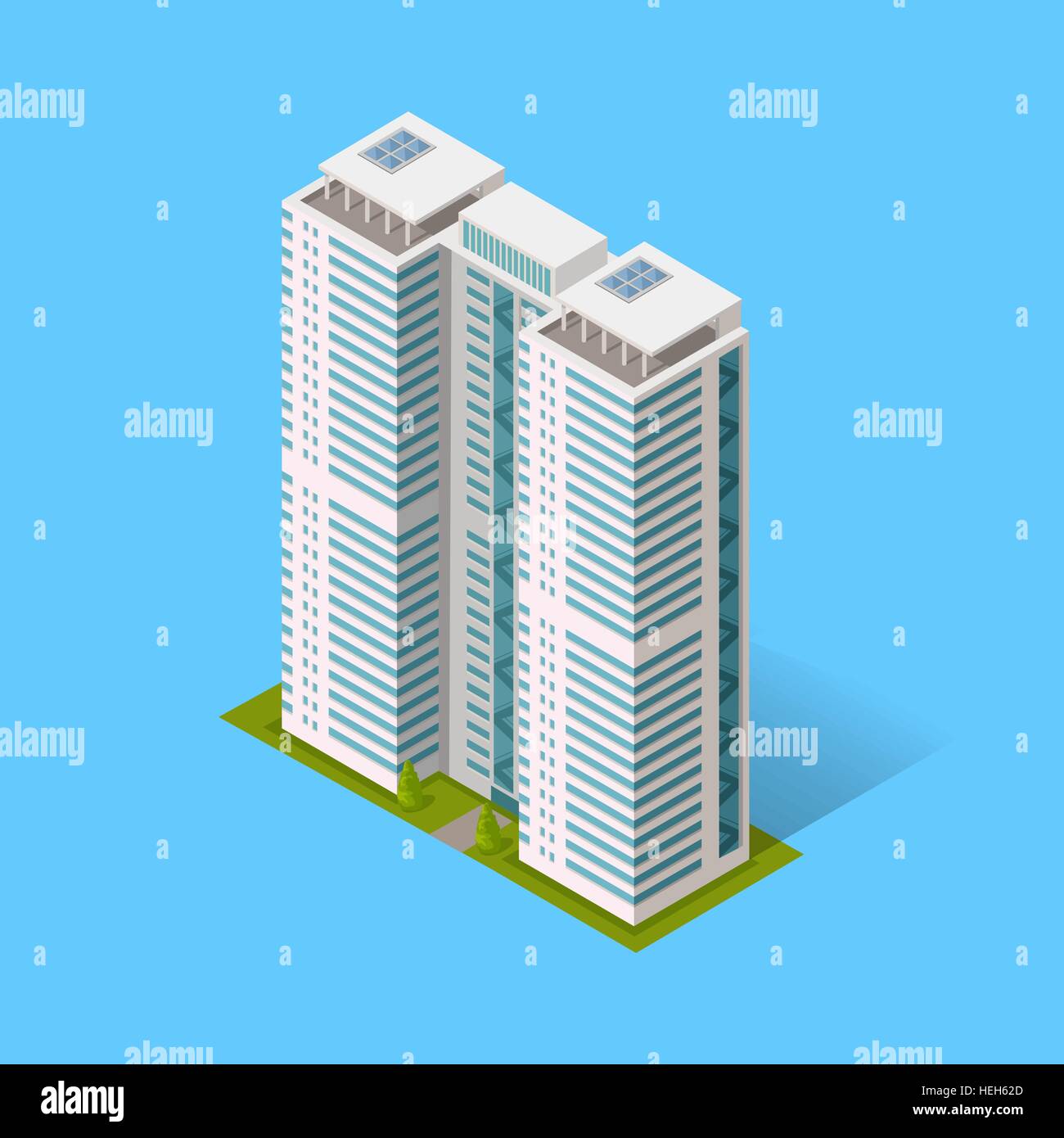 Skyscraper logo building icon. Building and isolated skyscraper, tower ...