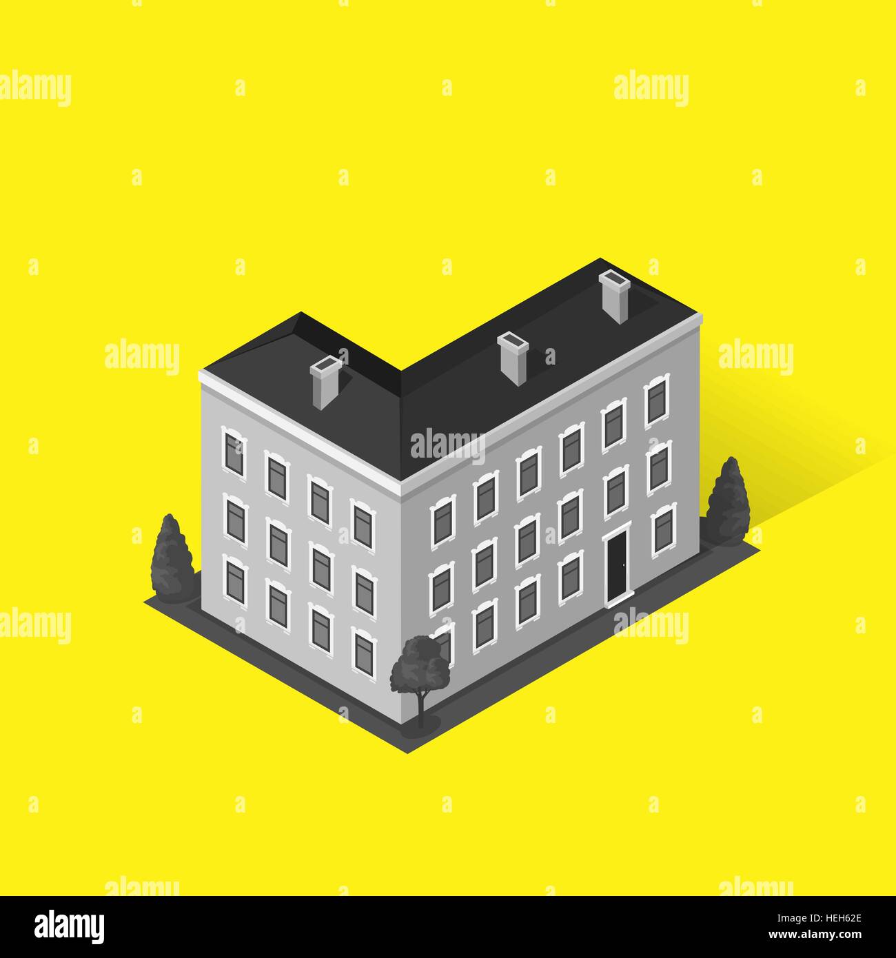 Skyscraper logo building icon. Building and isolated skyscraper, tower ...