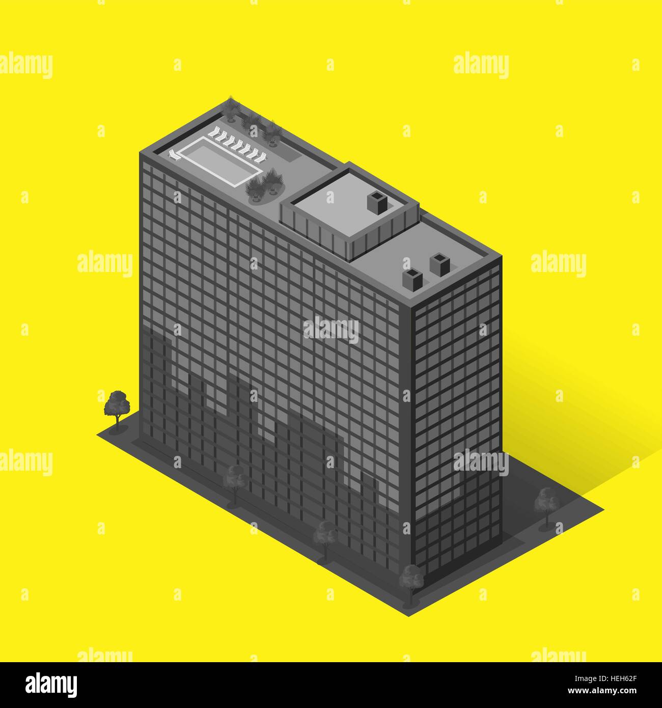 Skyscraper logo building icon. Building and isolated skyscraper, tower ...