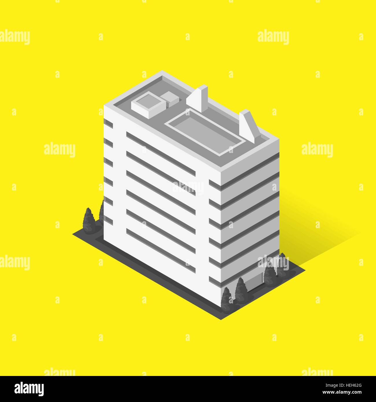 Skyscraper logo building icon. Building and isolated skyscraper, tower ...