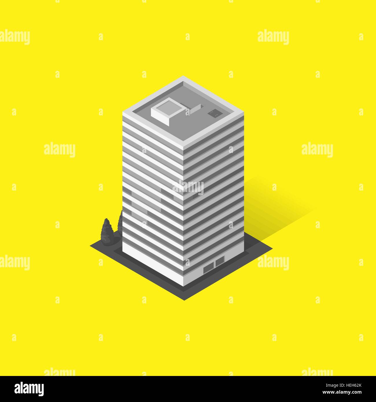 Skyscraper logo building icon. Building and isolated skyscraper, tower ...