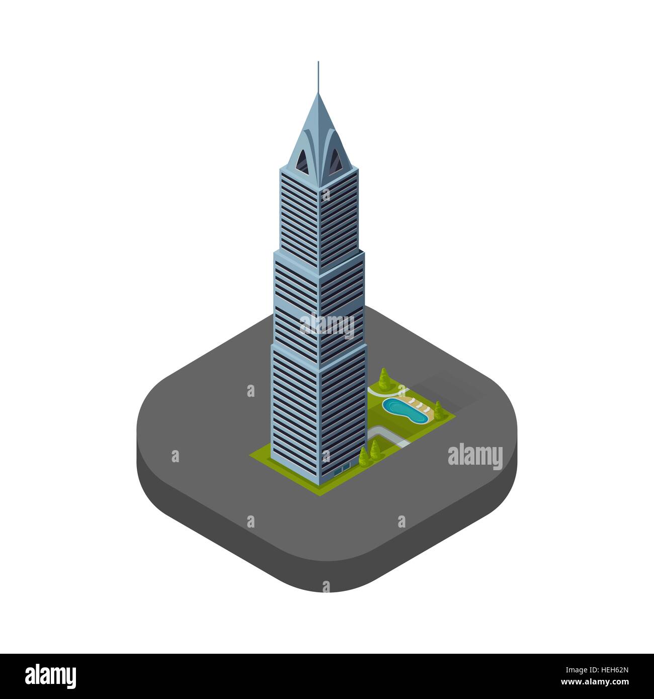 Skyscraper logo building icon. Building and isolated skyscraper, tower ...