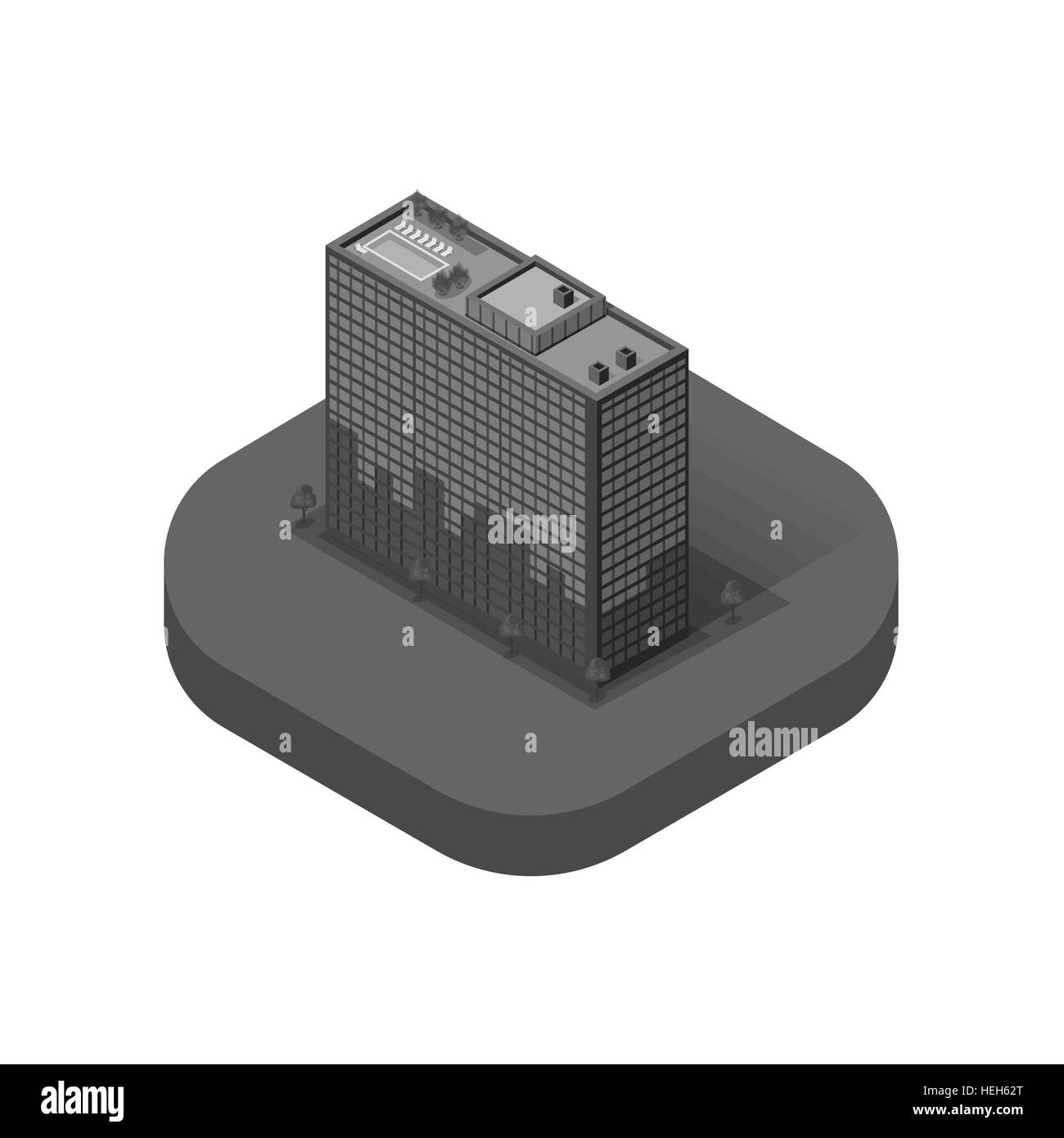 Skyscraper logo building icon. Building and isolated skyscraper, tower ...