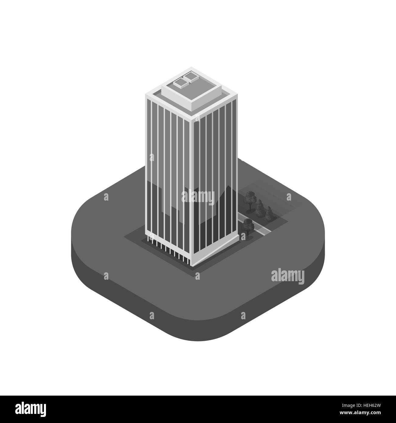 Skyscraper logo building icon. Building and isolated skyscraper, tower ...