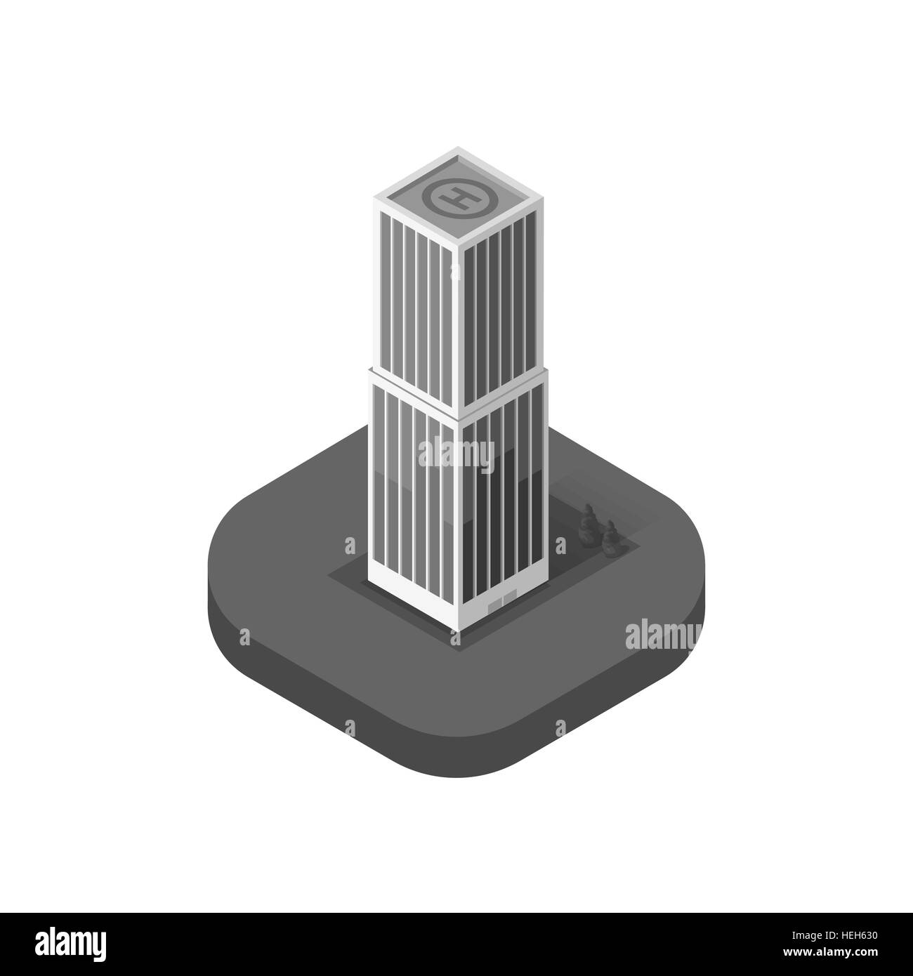 Skyscraper logo building icon. Building and isolated skyscraper, tower ...
