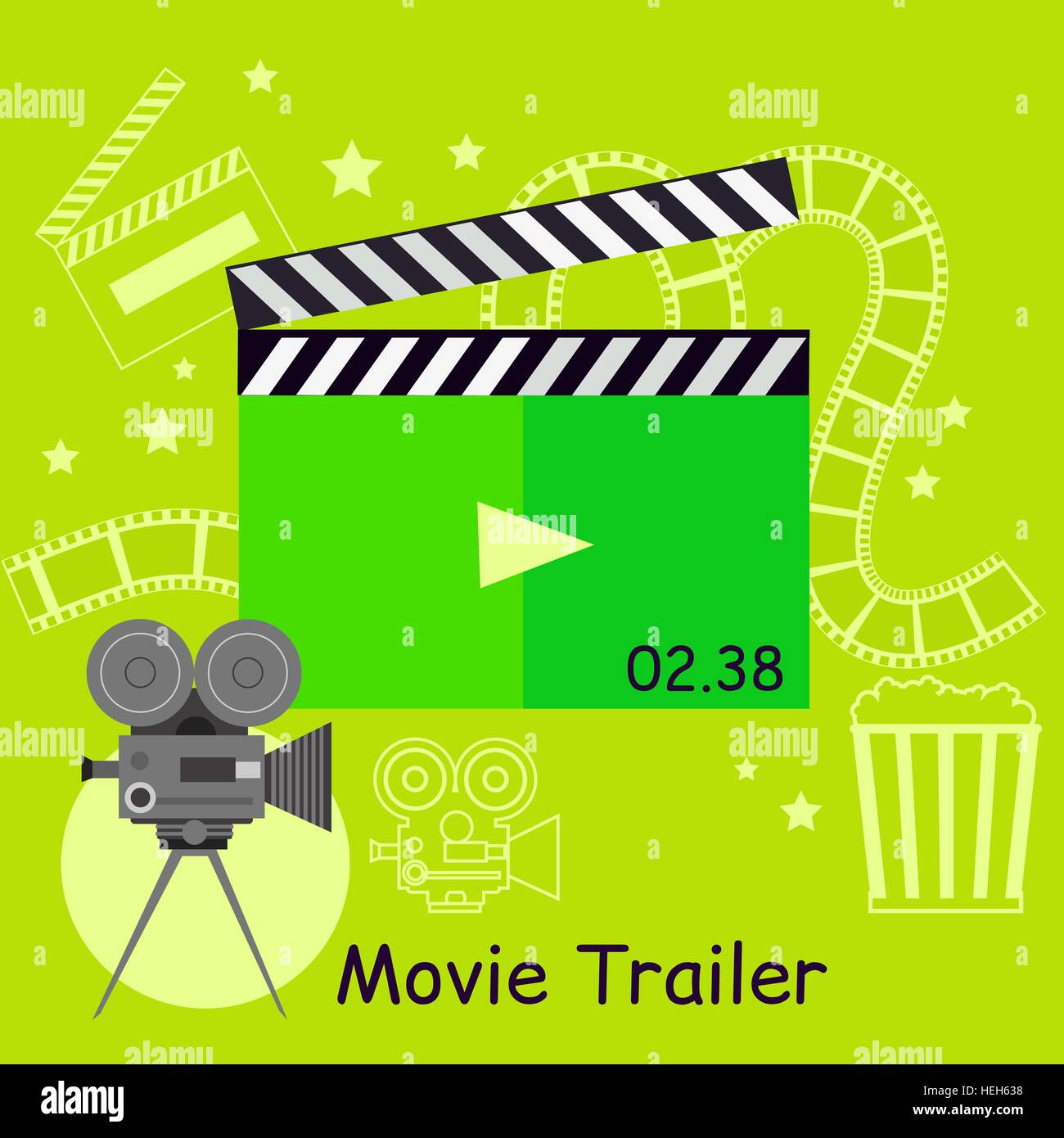 Movie Trailer Camera with Slapstick. Movie trailer camera with ...